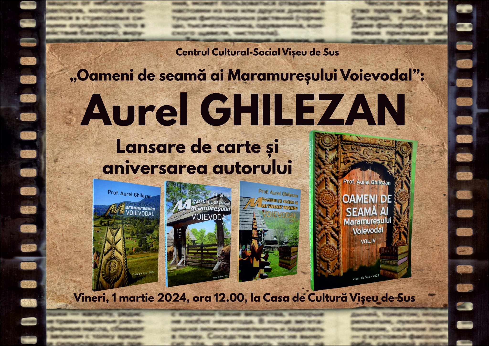 Vișeu de Sus: Profesorul Aurel Ghilezan lansează un nou volum din ...