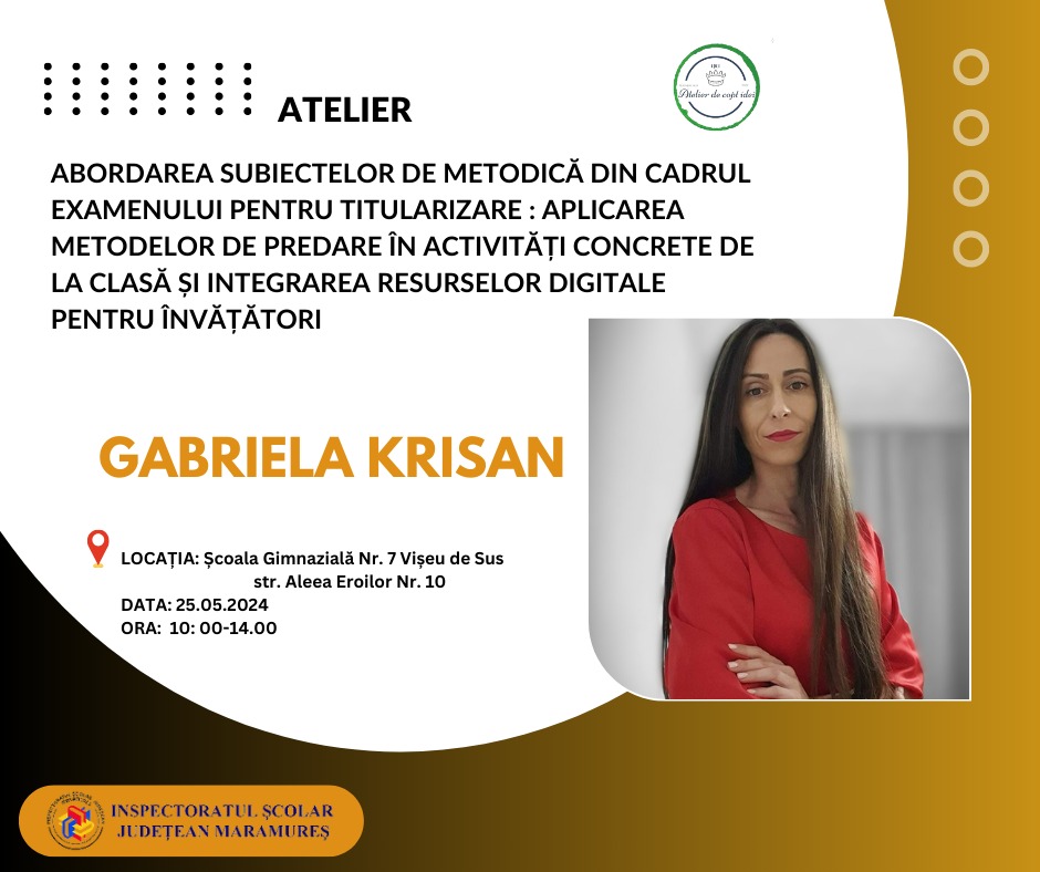 Vișeu de Sus: Atelier dedicat subiectelor de metodică din cadrul ...